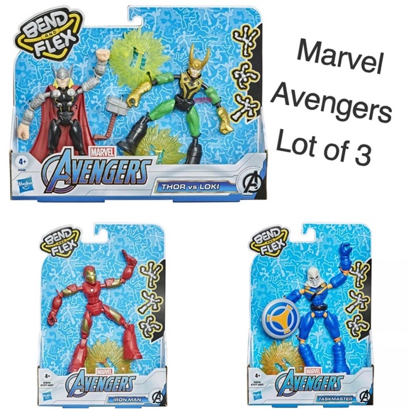 Hasbro | Toys | Marvel Avengers Bend And Flex Thor Vs Loki Iron Man ...